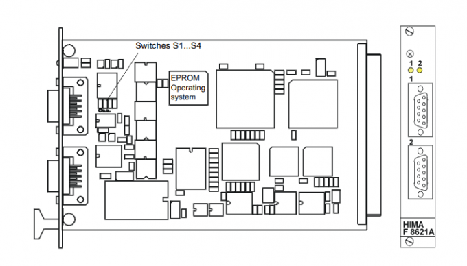HIMA F8621A COPROCESSOR MODULE HIMA SAFETY SYSTEM COMMUNICATION MODULE