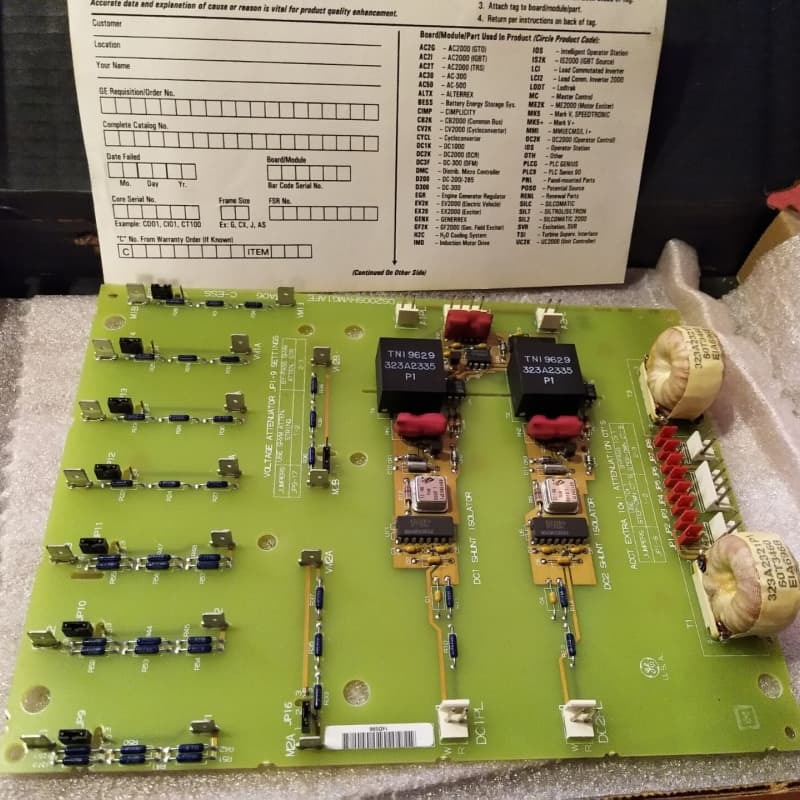 GE DS200SHVIG1BFC SCR High Voltage Interface Board